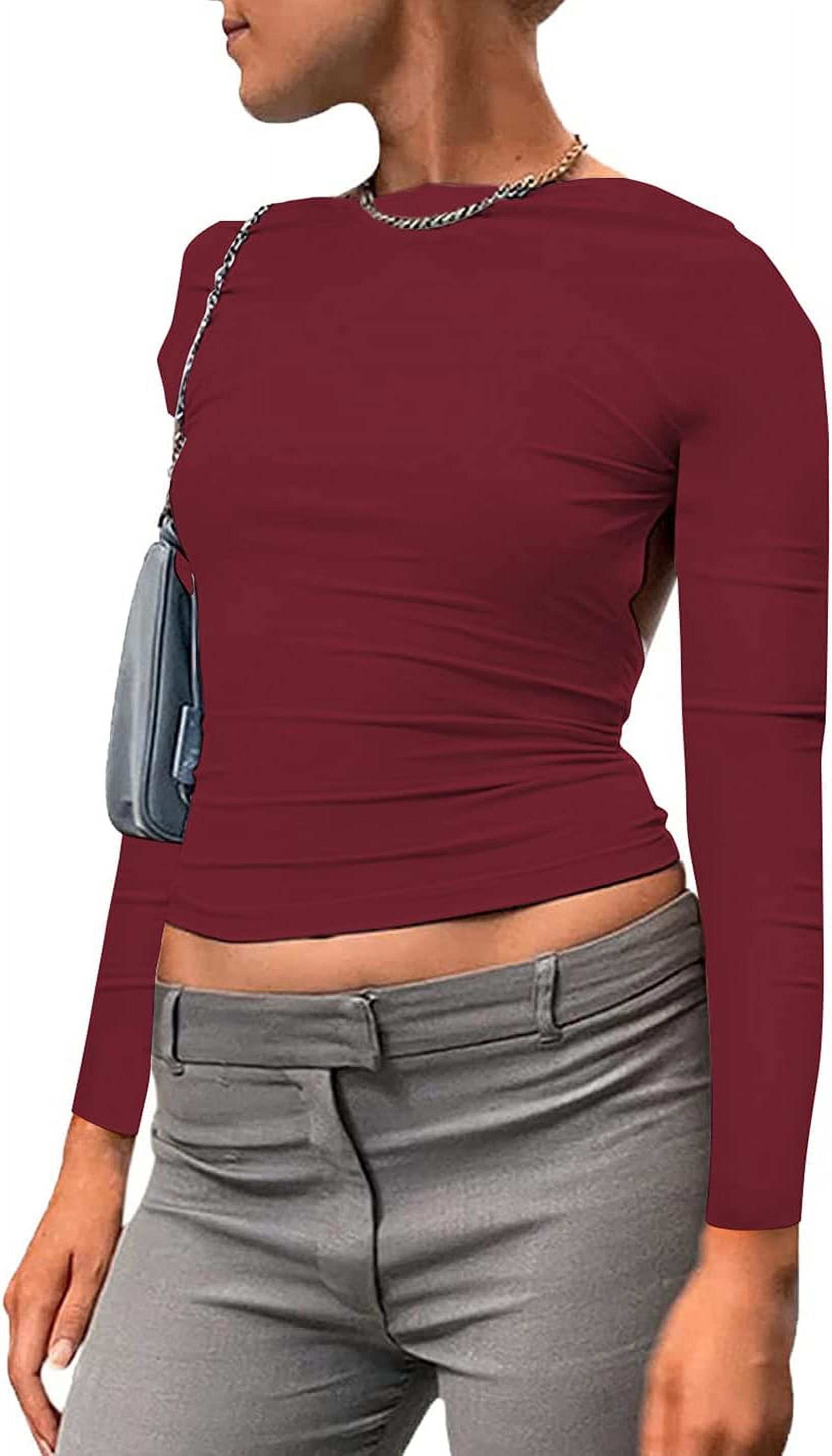 Municipal Women's Sexy Backless Tops Y2K Open Back Long Sleeves Tees T ...