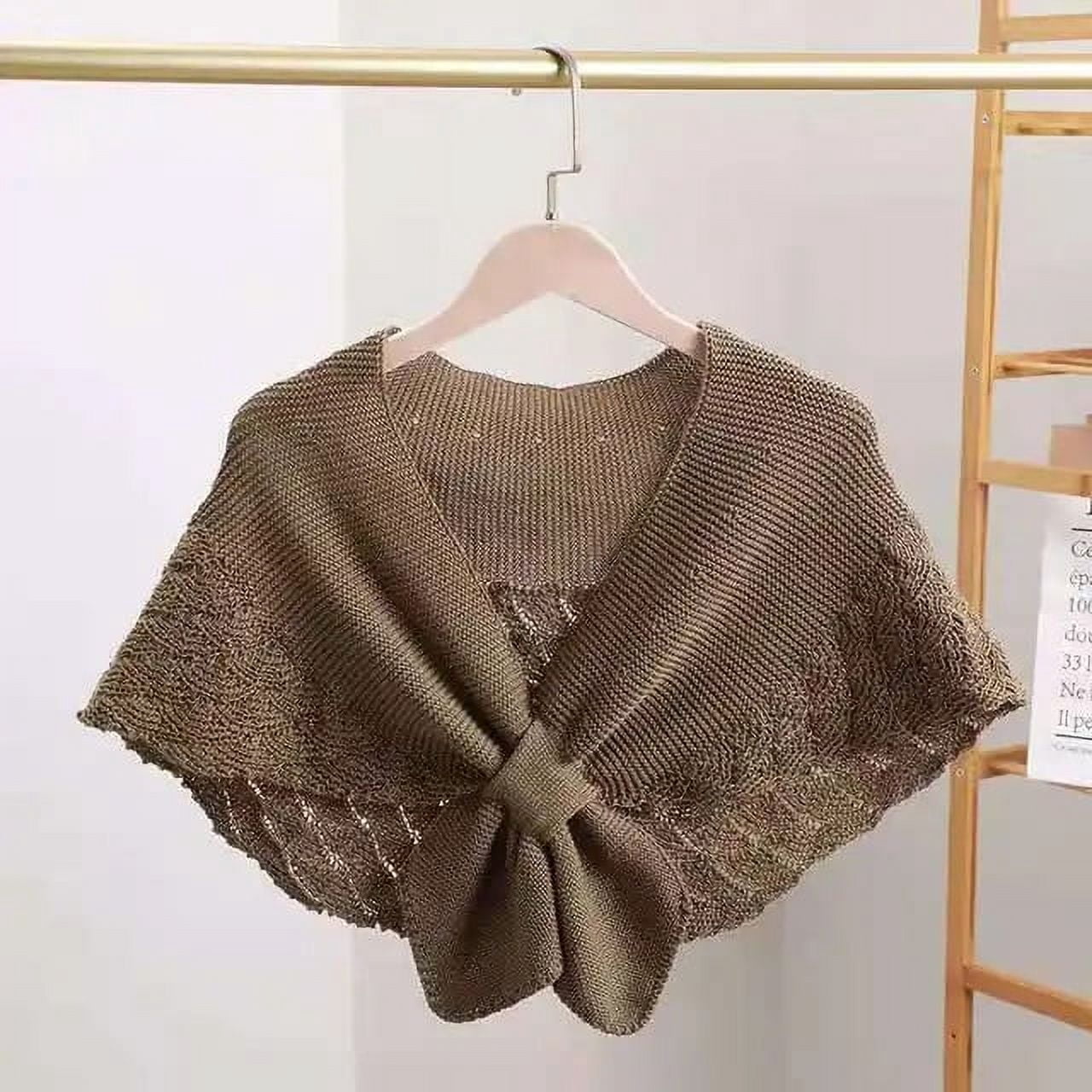 Municipal Wool Knit Hollow Fishtail Warm Shawl Female Outdoor Summer ...