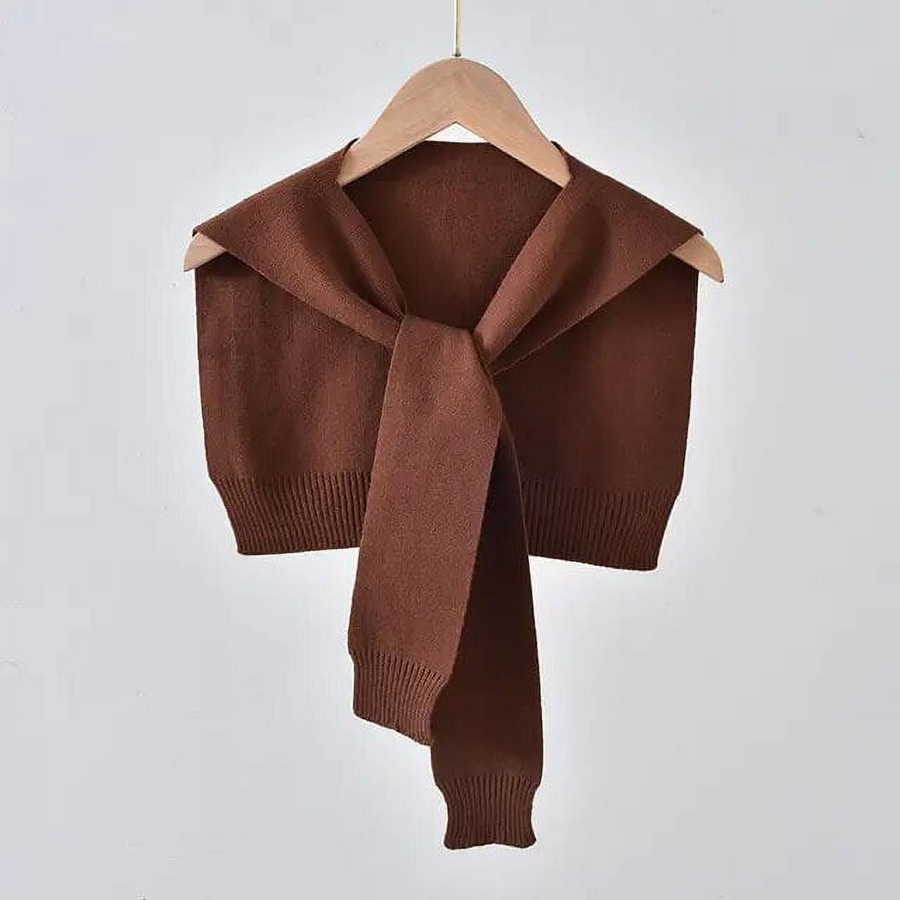 Municipal Woolen Knit Warm Shawl Winter Female Blouse Shoulders Fake ...