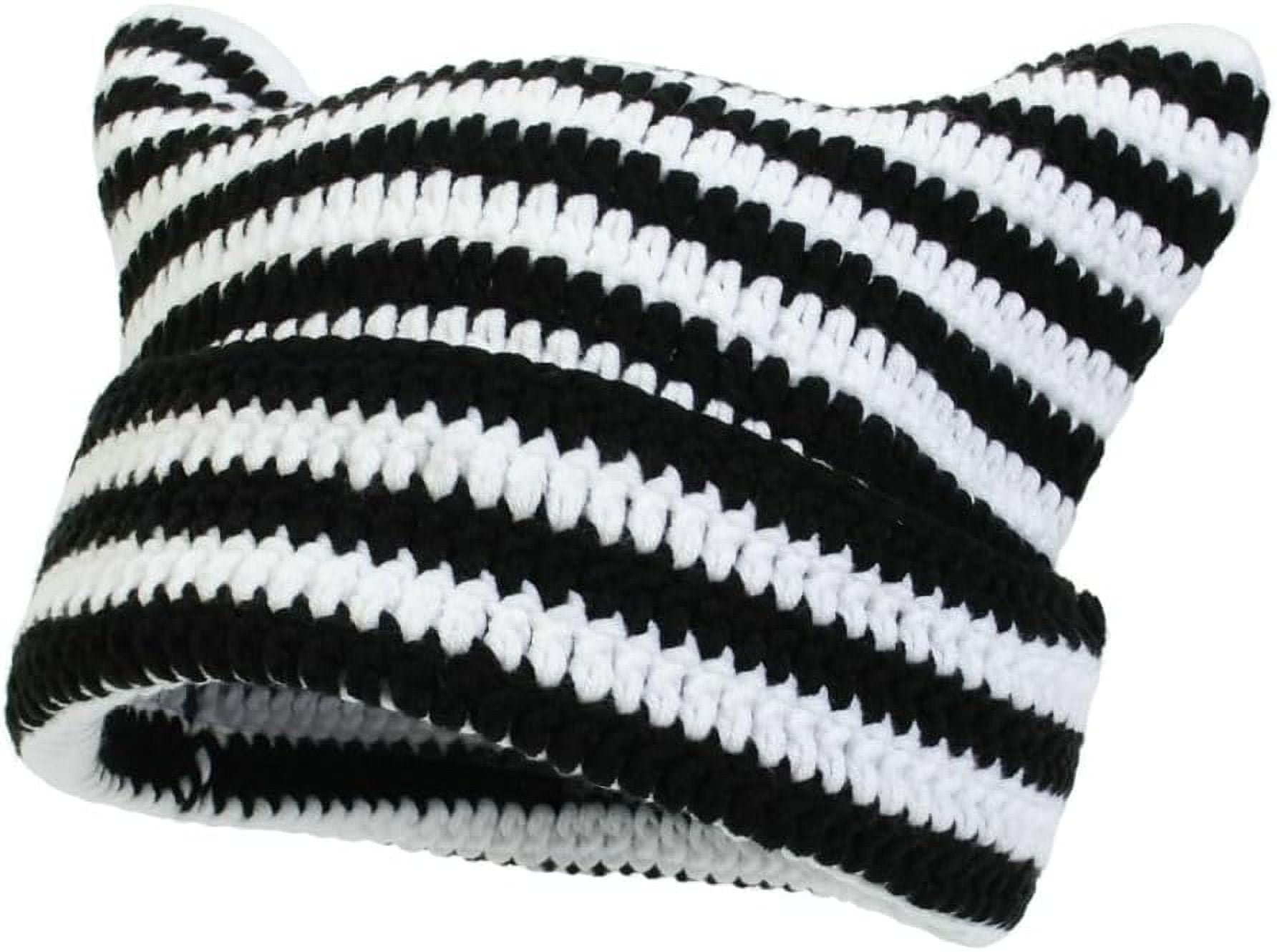 Municipal Y2K Beanie Hats for Women Knit Devil Horn Skull Caps Knitted ...