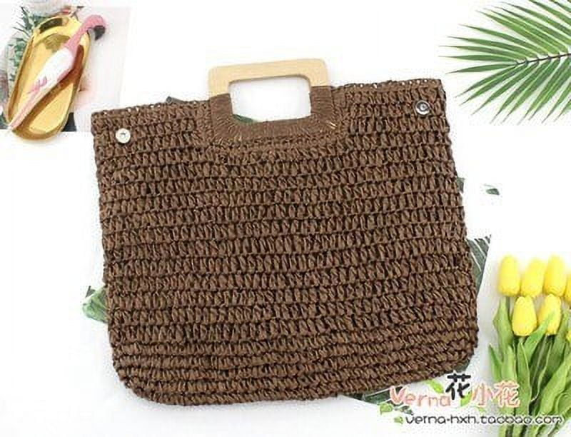 Municipal casual straw bags rattan woven women handbags large capaciry ...