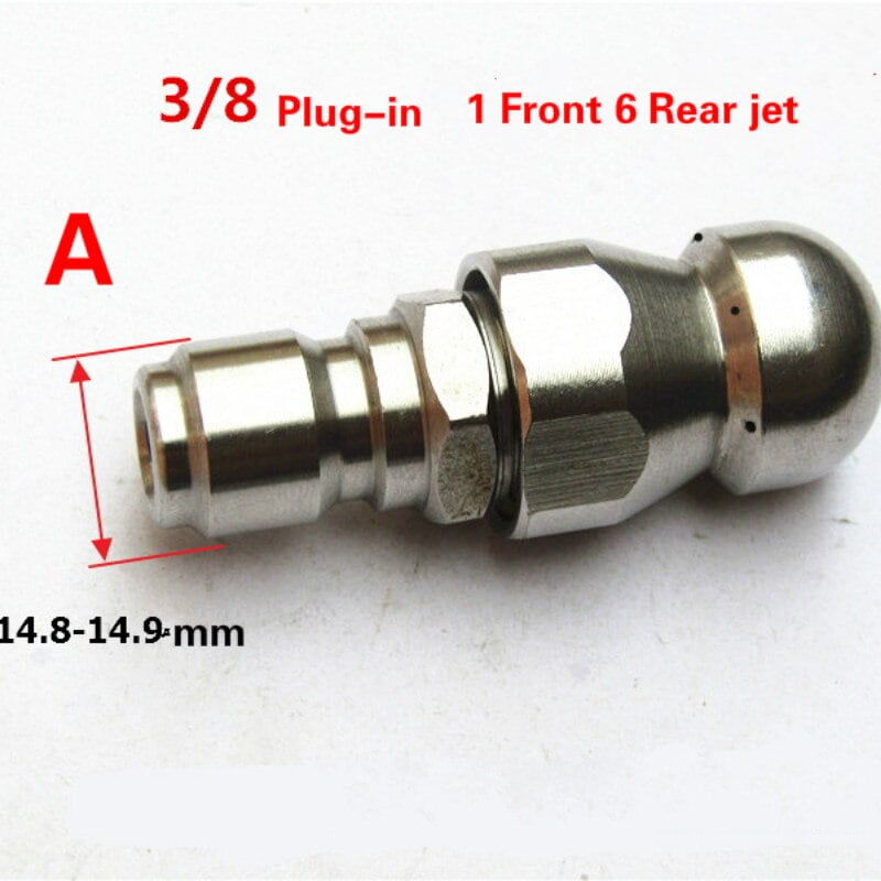 Municipal pipe sewer dredging nozzle High Pressure Drain Nozzle 1 Front ...