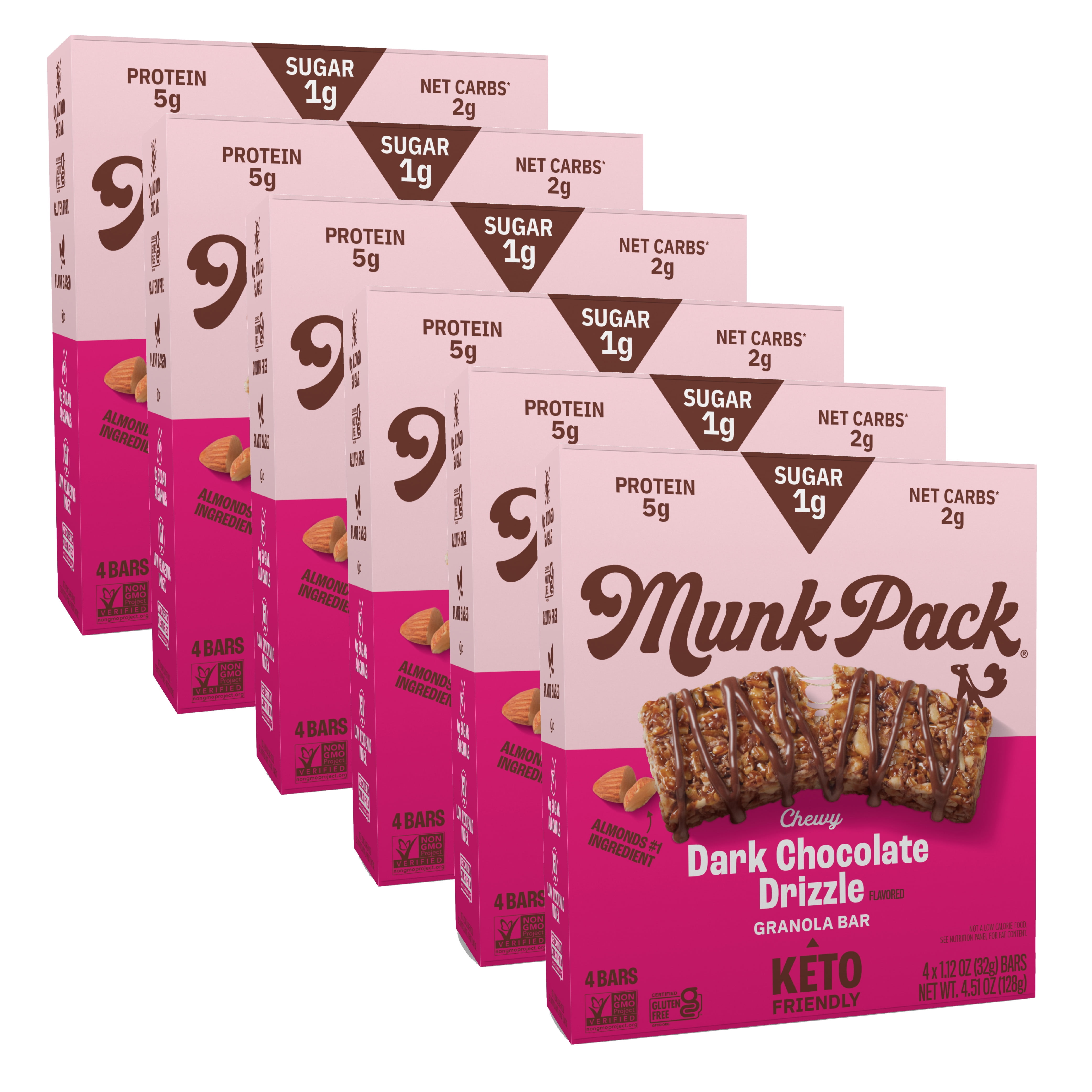 Munk Pack Chewy Granola Bars, Dark Chocolate Drizzle, 24 Count ...