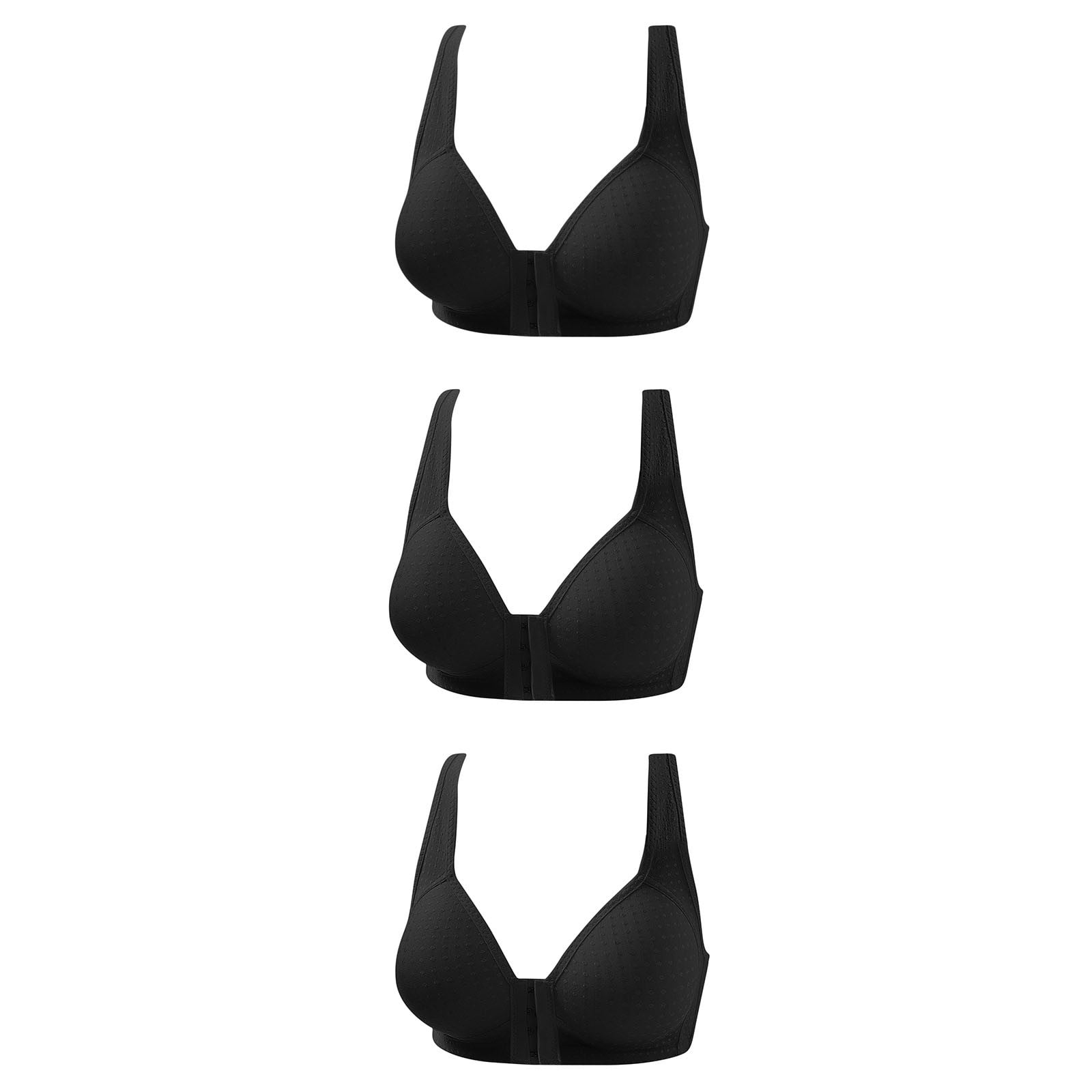 Munlar Front Closure Womens Bras Push Up No Wire Stretchy Comfortable