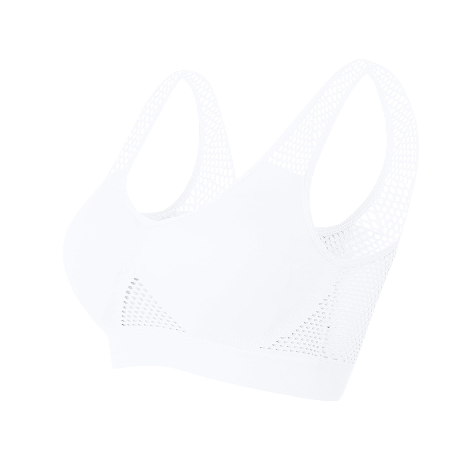 Munlar High Impact Sports Bras for Women No Wire Supportive White Plus ...
