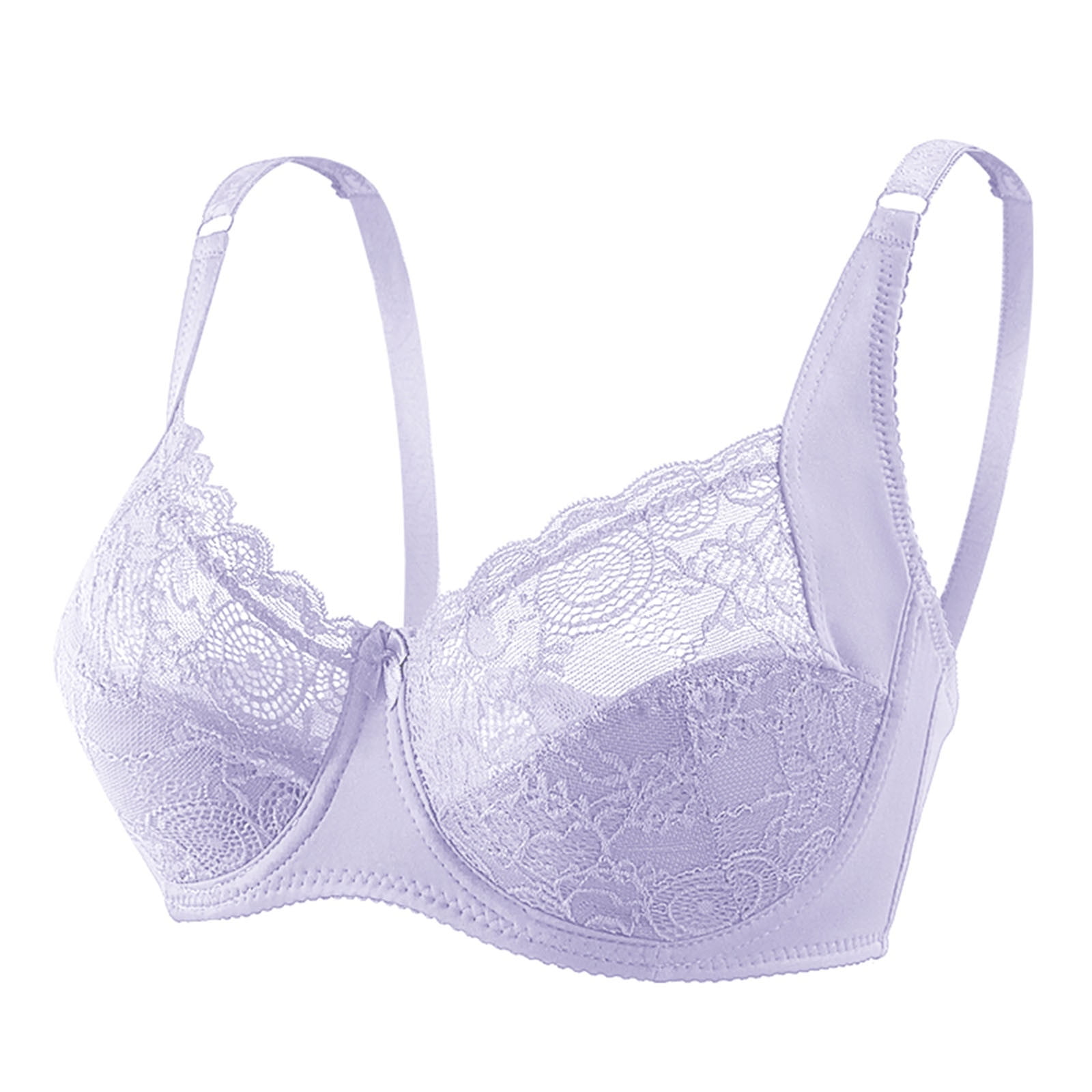 Munlar Lightly Lined Women's Bra Wire-Free Push-Up Purple Sexy Bra Lace ...