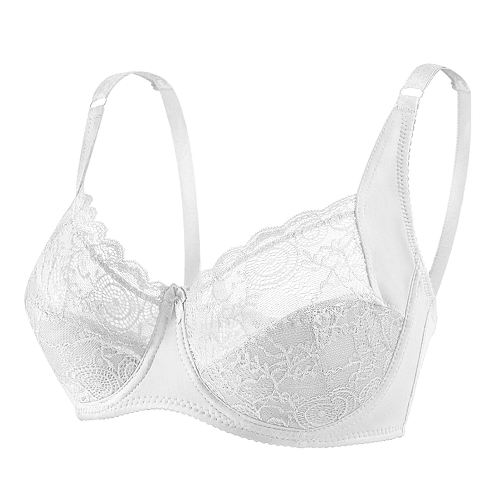Munlar Lightly Lined Womens Bra Wire Free Push Up White Sexy Bra Lace Plus Size Bra For Women
