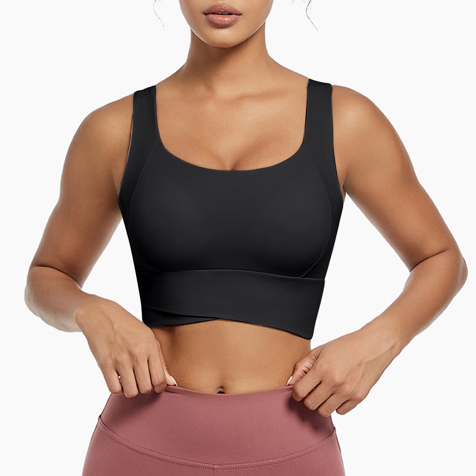 Munlar No Wire Longline Sports Bras For Women High Impact Supportive