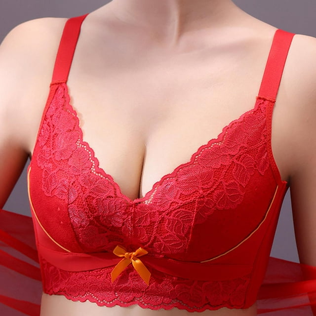 Munlar No Wire Womens Bras Plus Size Push Up Lace Stretchy Comfortable