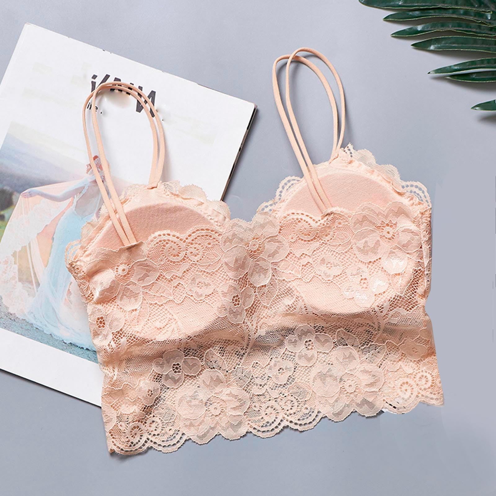 Munlar No Wire Womens Bras Push Up Mesh Strappy Lace Camisole - Walmart.com