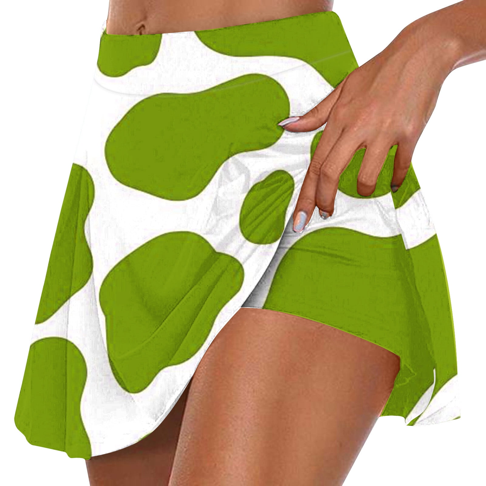 Munlar Pull On Golf Skorts For Women High Waisted Fitness Army Green