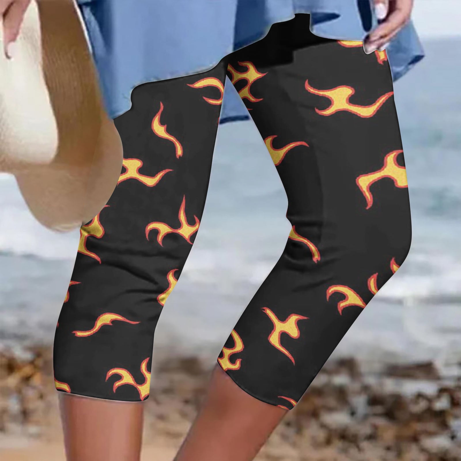 Munlar Slim Fit Womens Yoga Pants High Waist Black Leggings Carpi ...