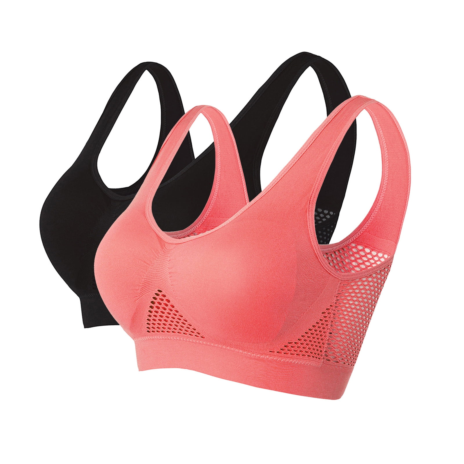 Munlar Sports Bras Packs for Women Seamless No Wire Supportive High ...