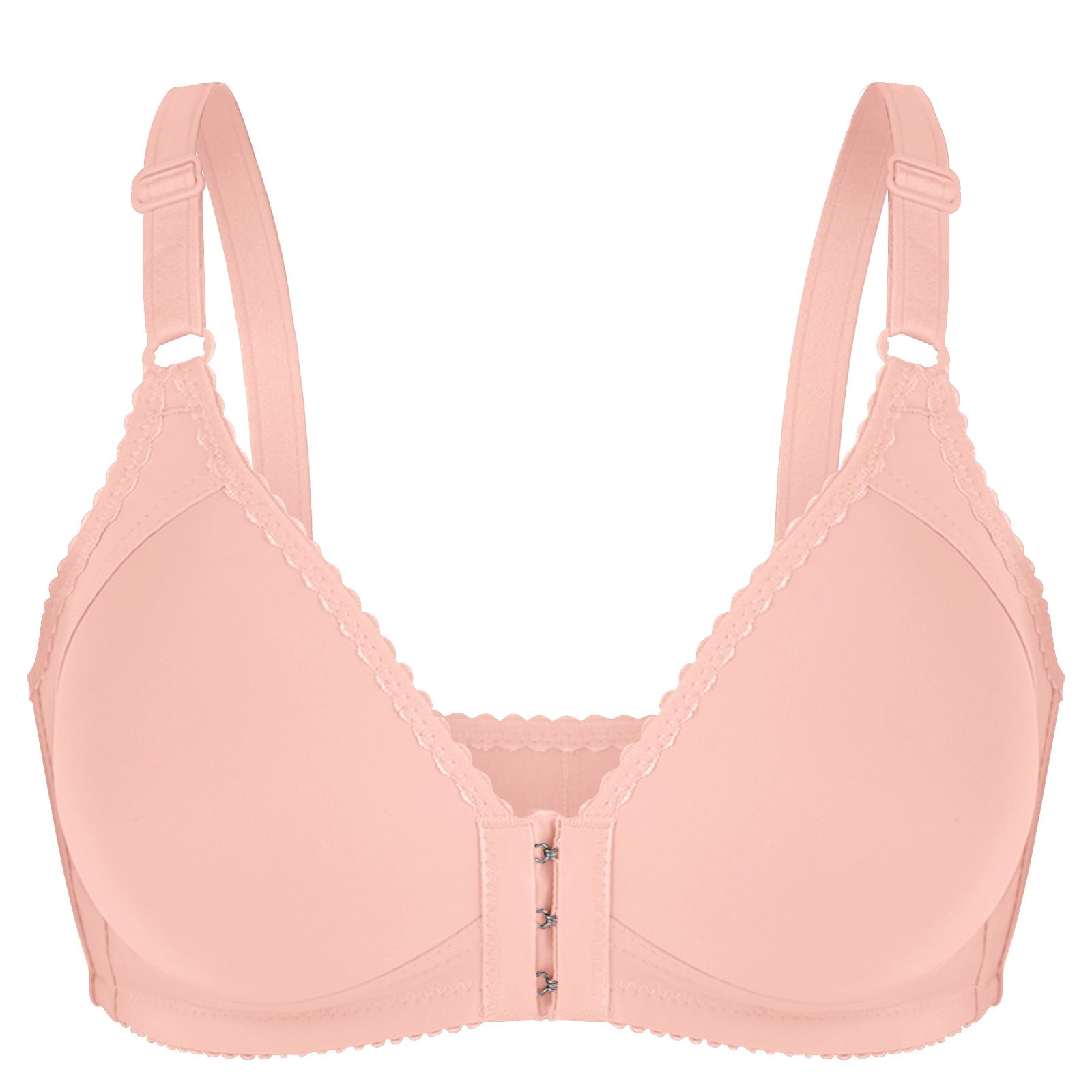 Munlar Womens Bras No Wire Push Up Front Closure Breathable Adjustable ...