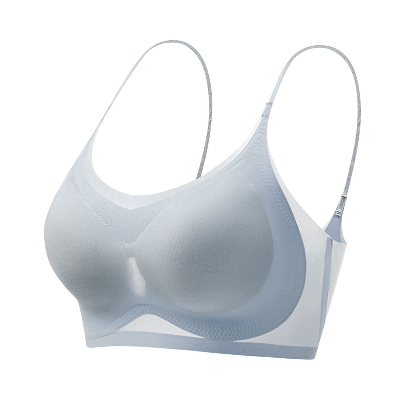 Munlar Womens Bras Push Up Blue Plus Size No Wire Full Figure Seamless ...