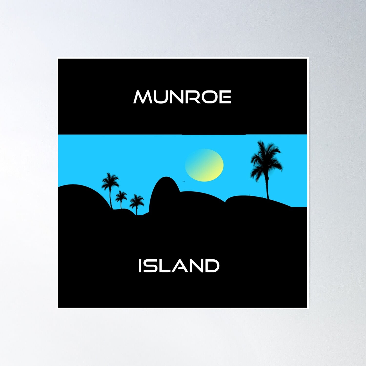 Munroe Island Poster Wall Art, Modern Wall Decor, 8x12 UNFRAMED ...