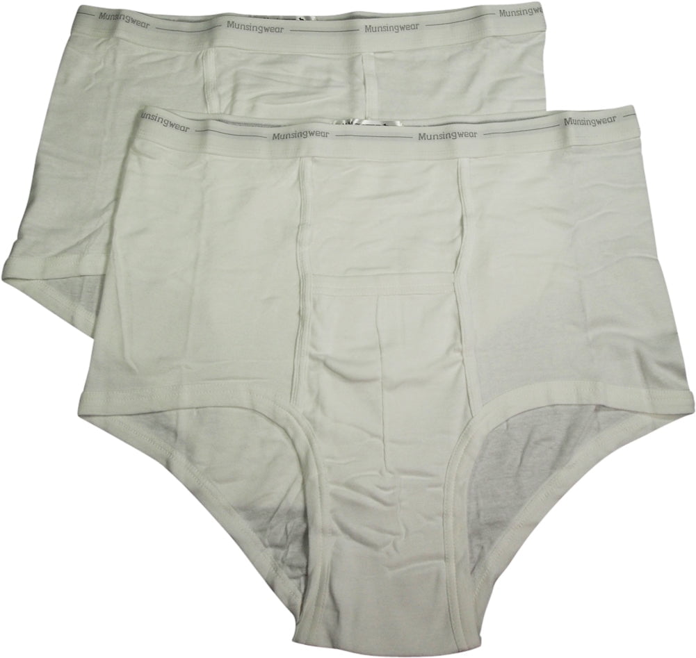 Munsingwear Men's 2-Pack Full Rise Solid White Briefs - Walmart.com