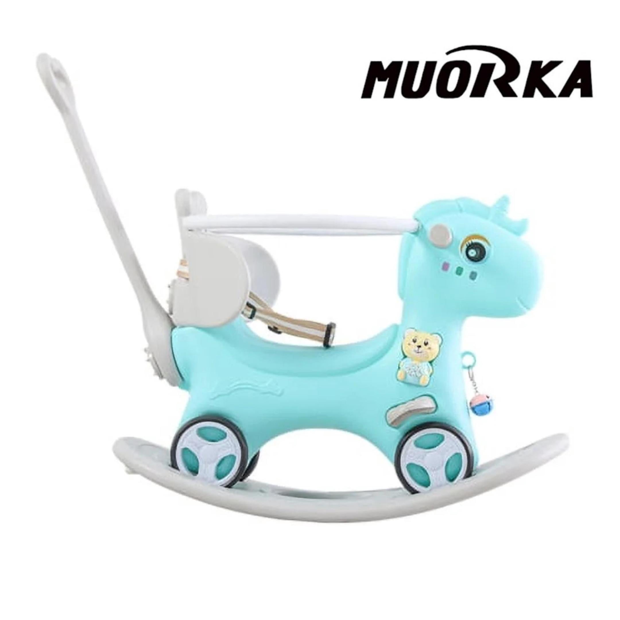 Muorka Rocking Horse for Toddlers, Balance Bike Ride On Toys with Push ...