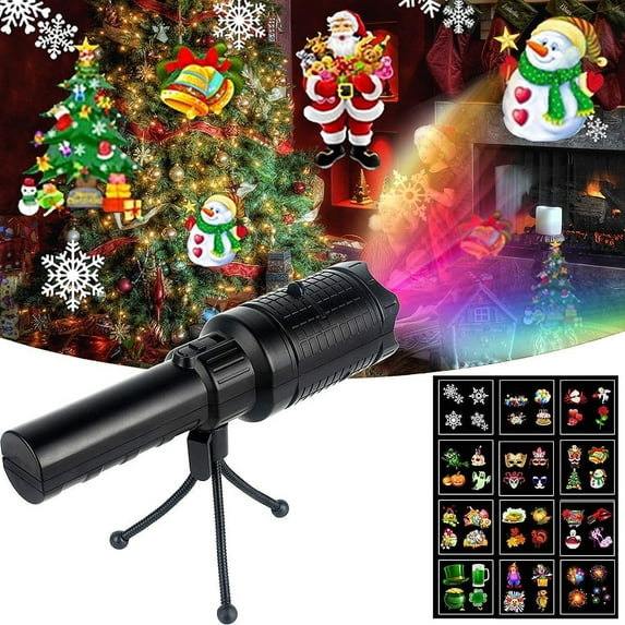 Dkeof Christmas projector light,12 Patterns LED Landscape Spotlight for ...