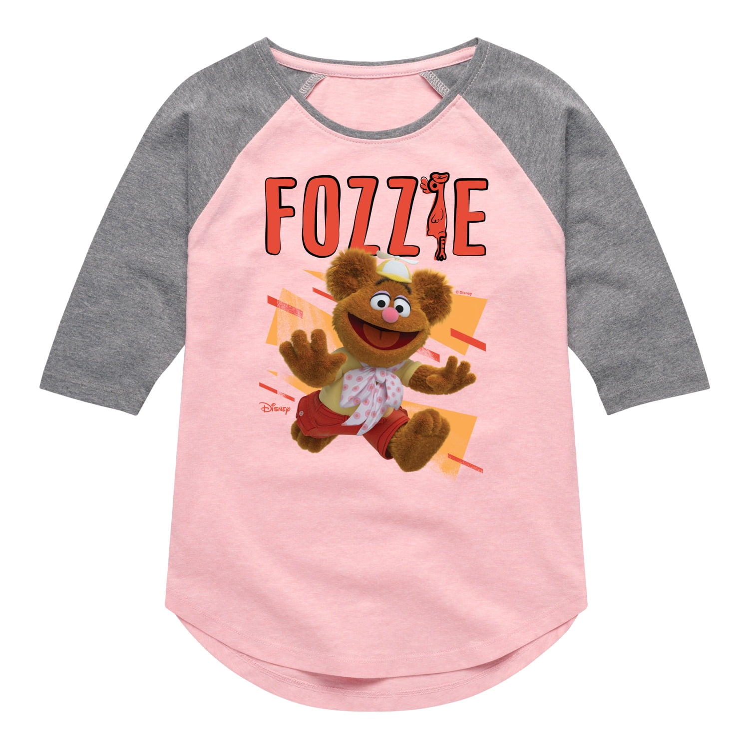 Muppet Babies - Baby Fozzie - Toddler & Youth Girls Raglan Graphic T ...