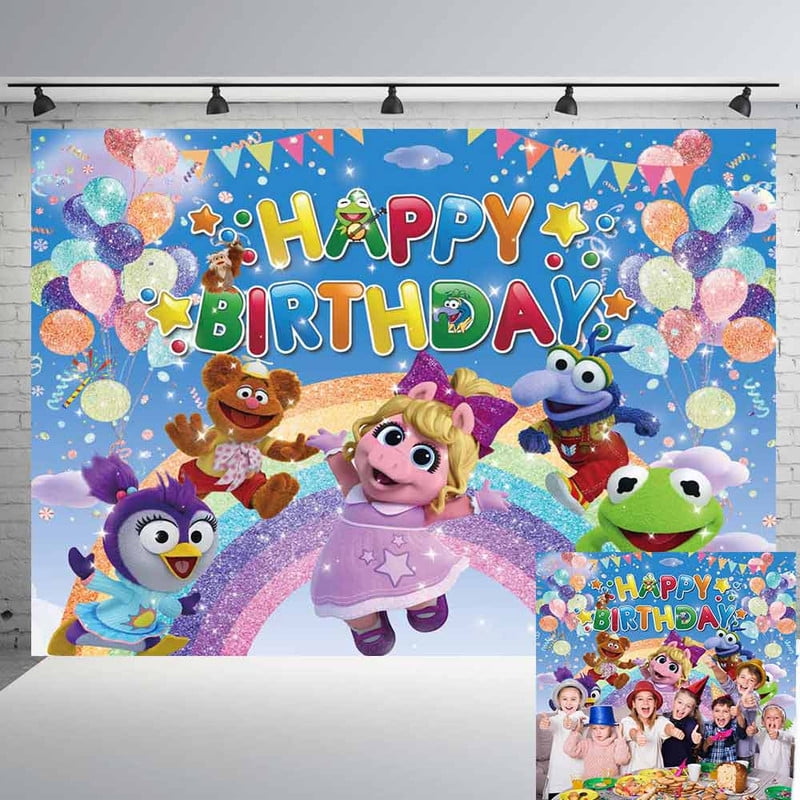 Muppet Babies Backdrop Banner Party Supplies Post Birthday Decorations ...