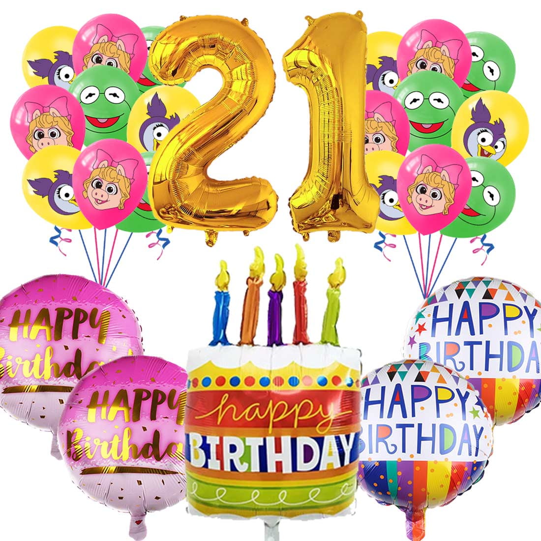 Muppet Babies Balloons Party Supplies 21th Big Number Decorations Decor ...