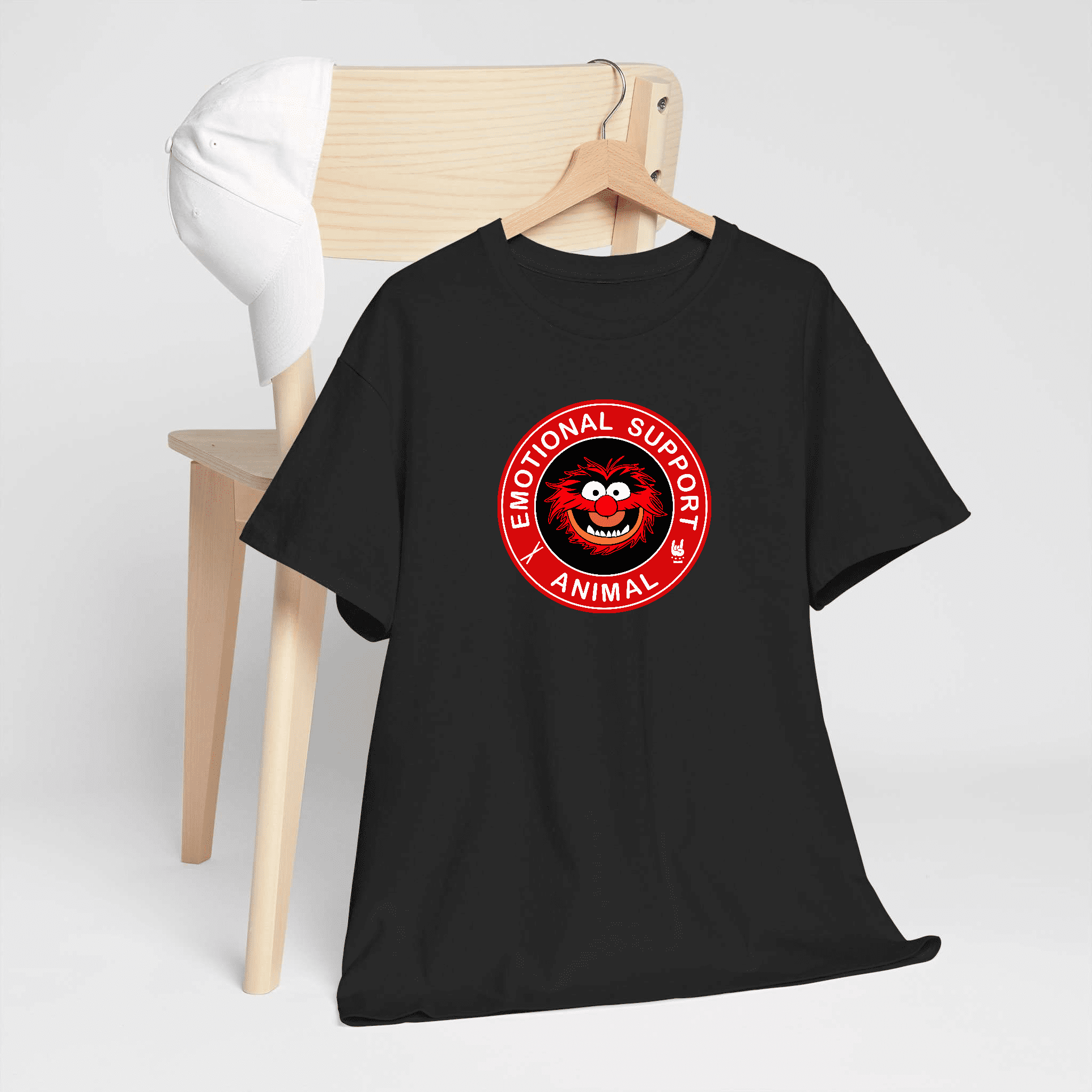 Muppets Emotional Support Animal Logo Black T-Shirt Size XL - Made in ...