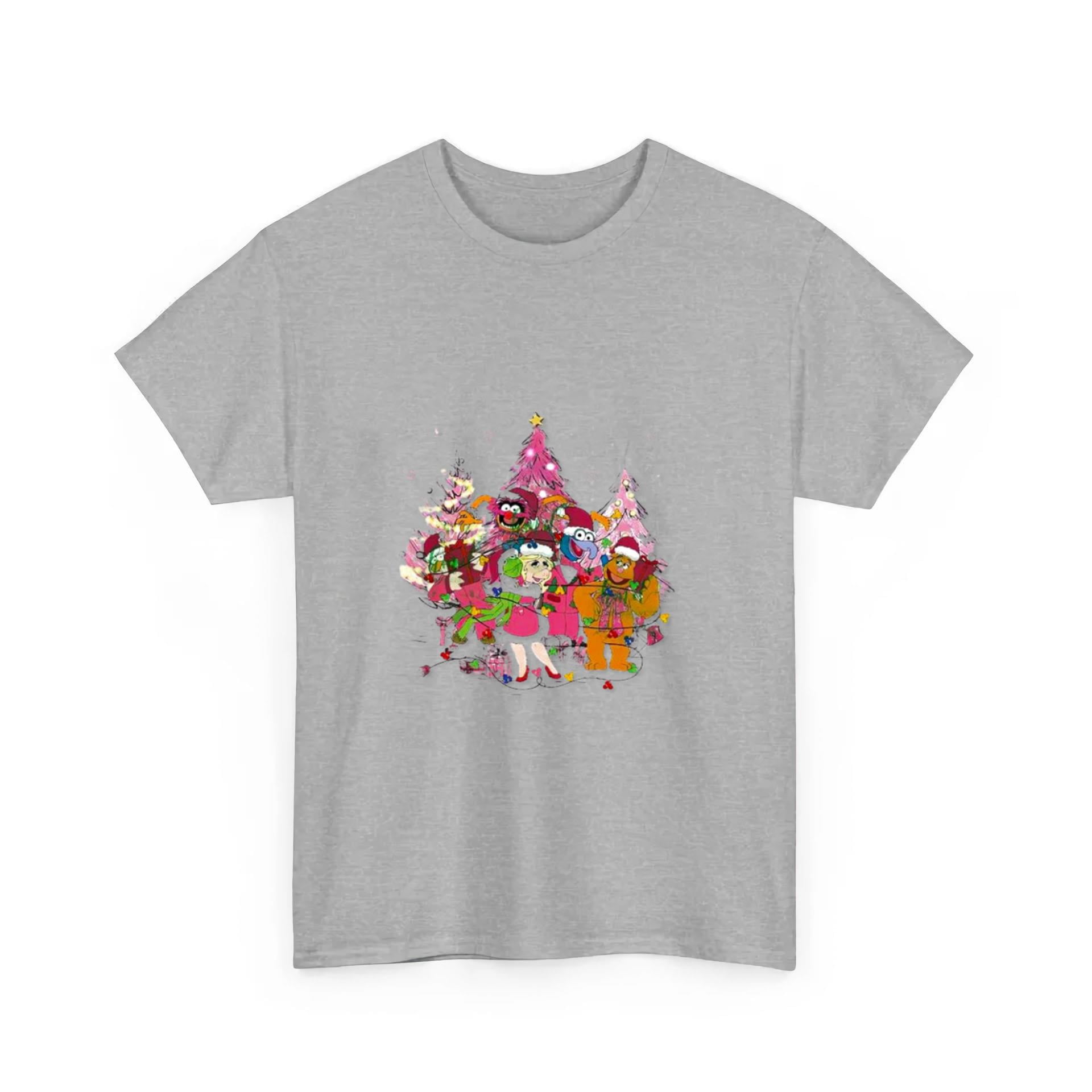 Muppets show characters pink light Christmas shirt-removebg-preview ...