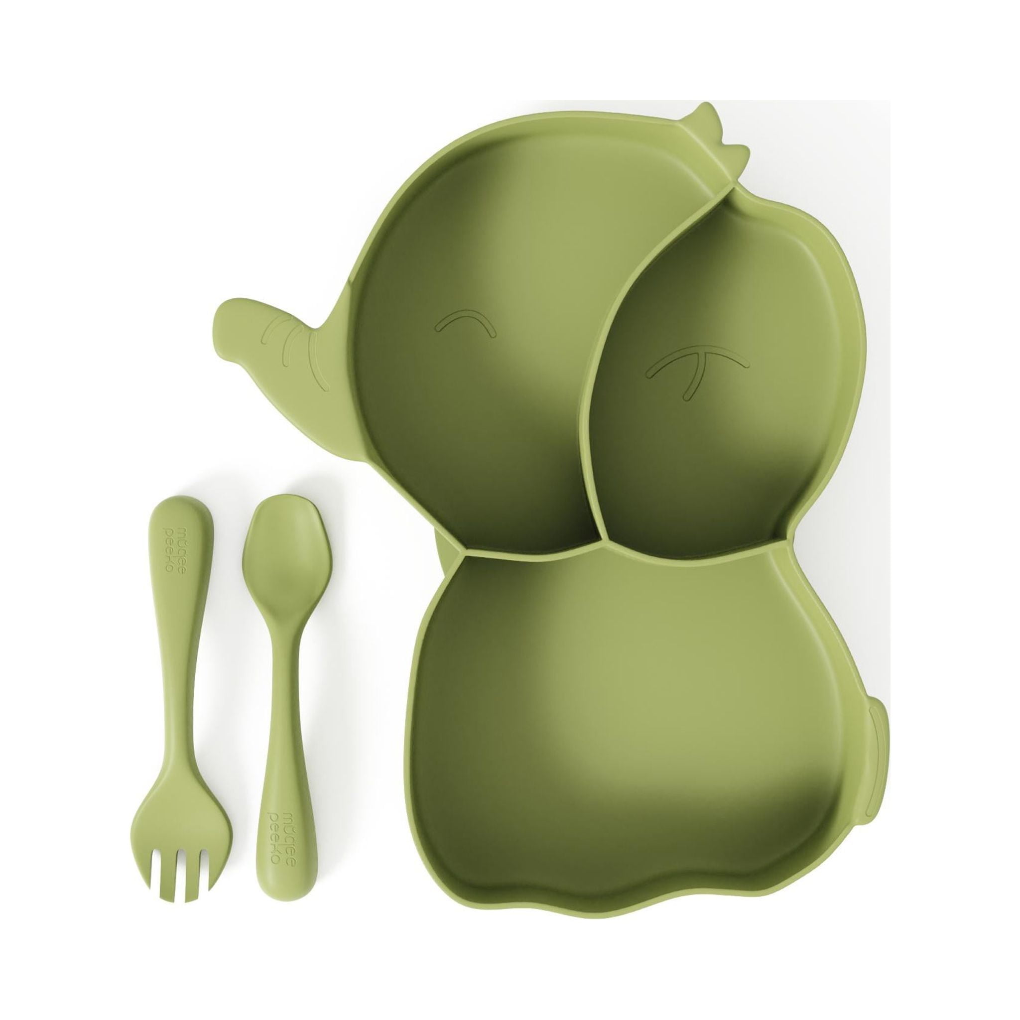 Muqee Peeko Baby Led Weaning Dining Set in Green Color made of Food ...