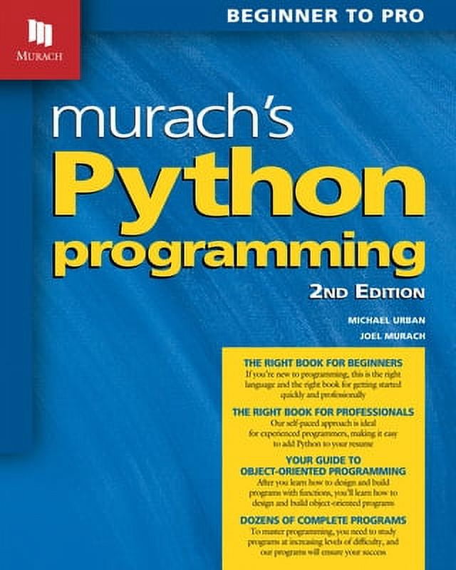 Murach's Python Programming (2nd Edition) (Edition 2) (Paperback ...