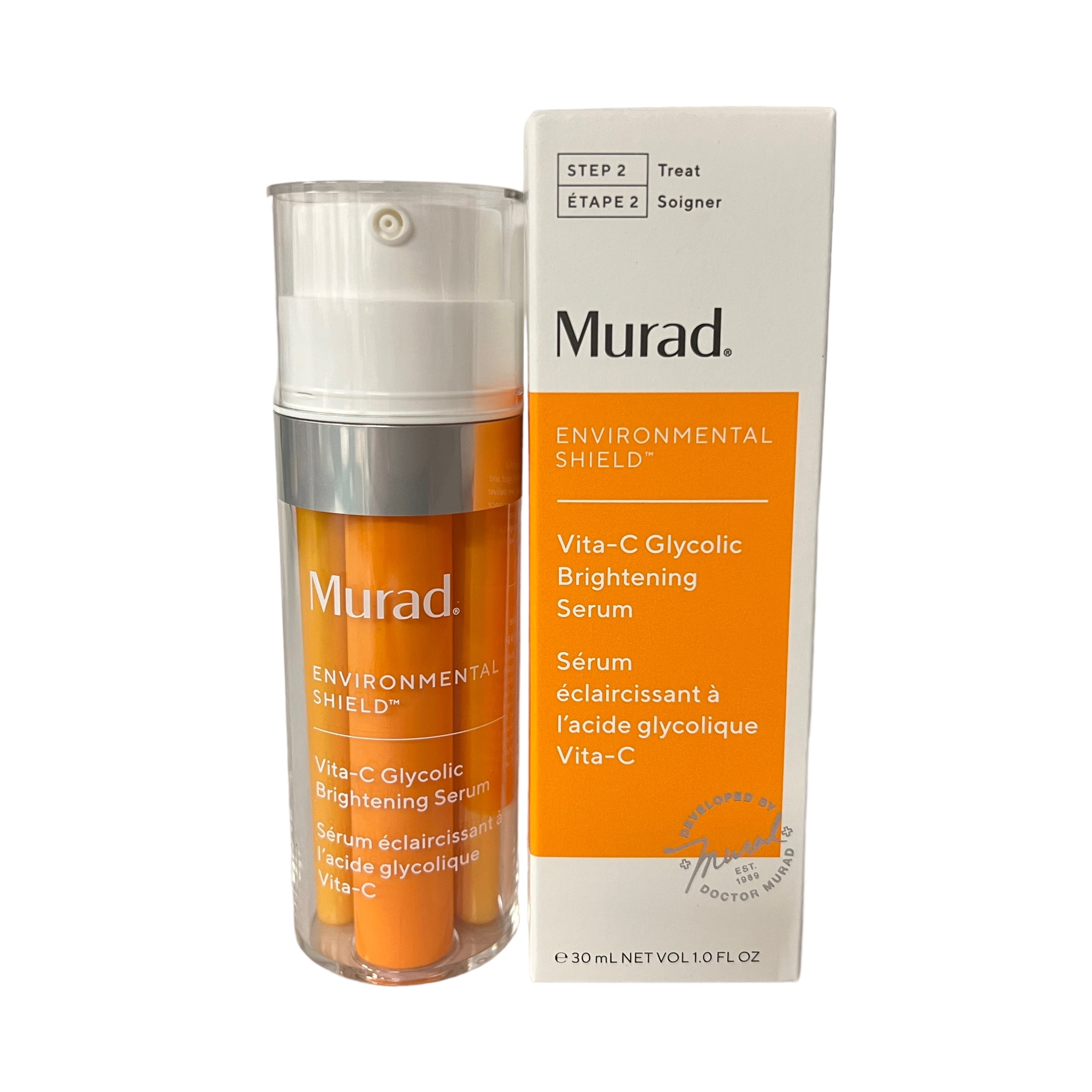 Murad Environmental Shield Vita-C Glycolic Brightening Skin Care Serum ...