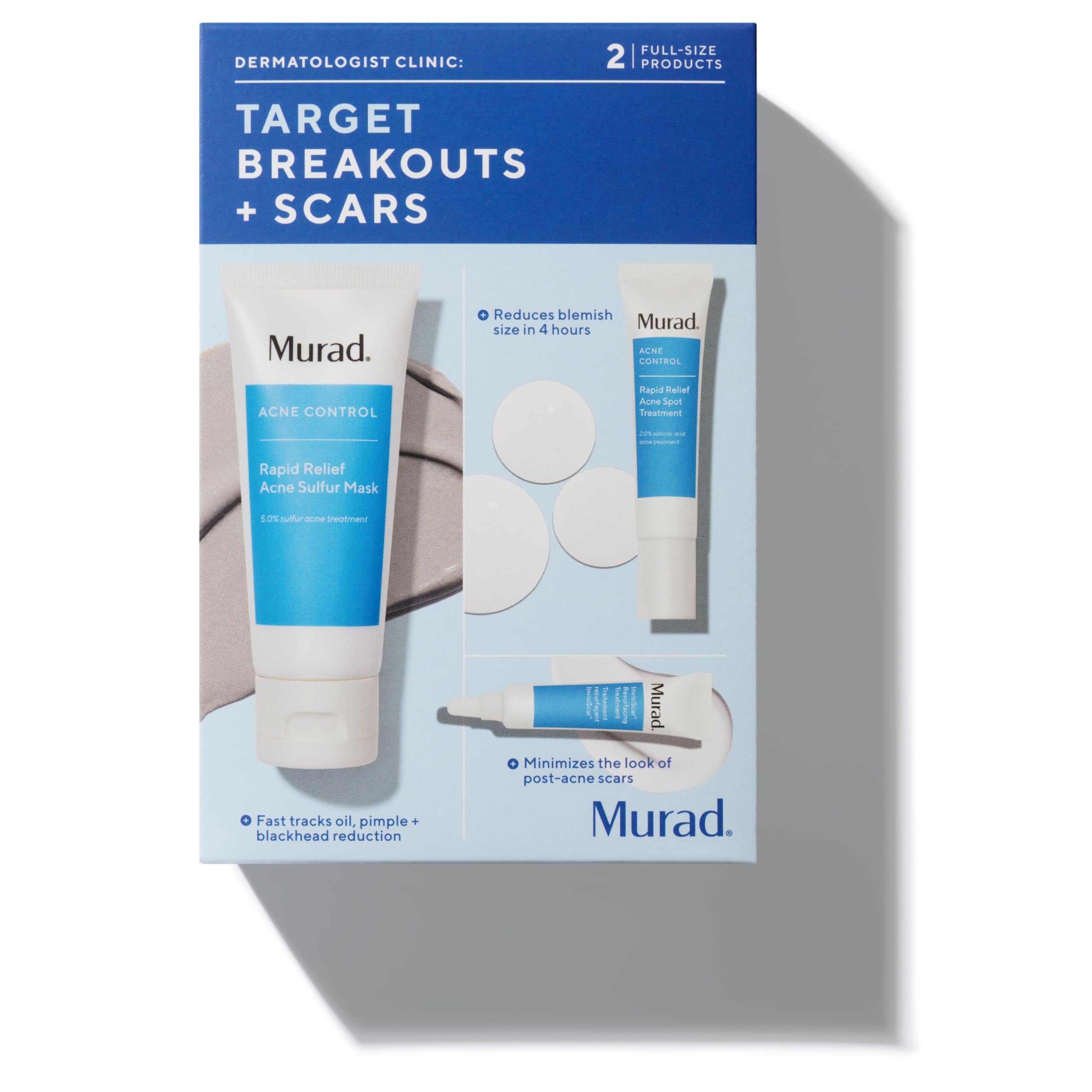 Murad Target Breakouts + Scars (3 Piece Value Set) - Acne Sulfur Mask ...