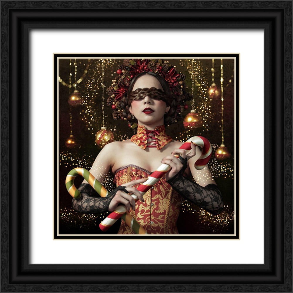 Murakami, Kiyo 12x12 Black Ornate Wood Framed with Double Matting Museum Art Print Titled ...