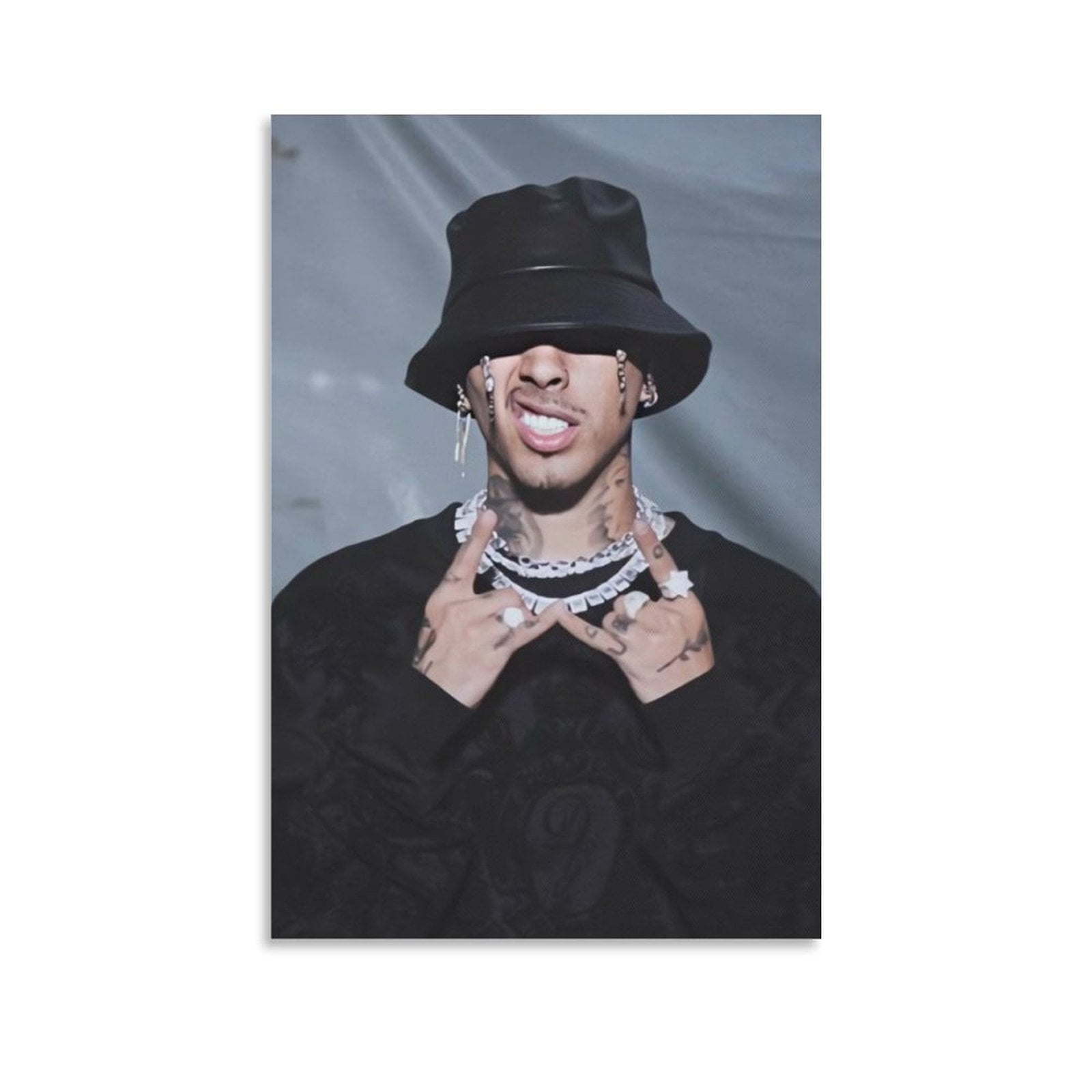 Mural Poster Rauw Alejandro Cool And Dazzling Art Rapper Painting On ...