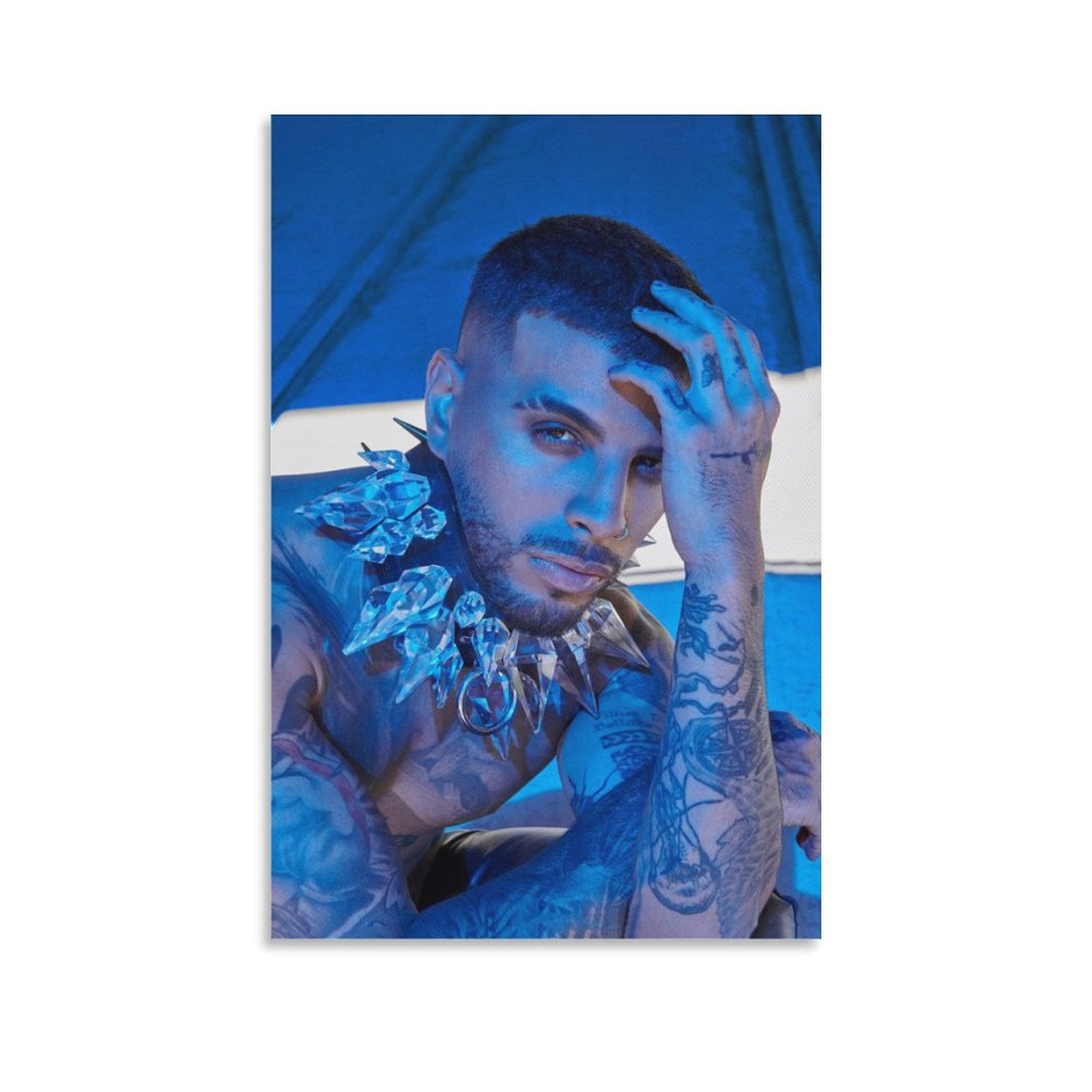 Mural Poster Rauw Alejandro Rapper Art Canvas Wall Art Poster ...