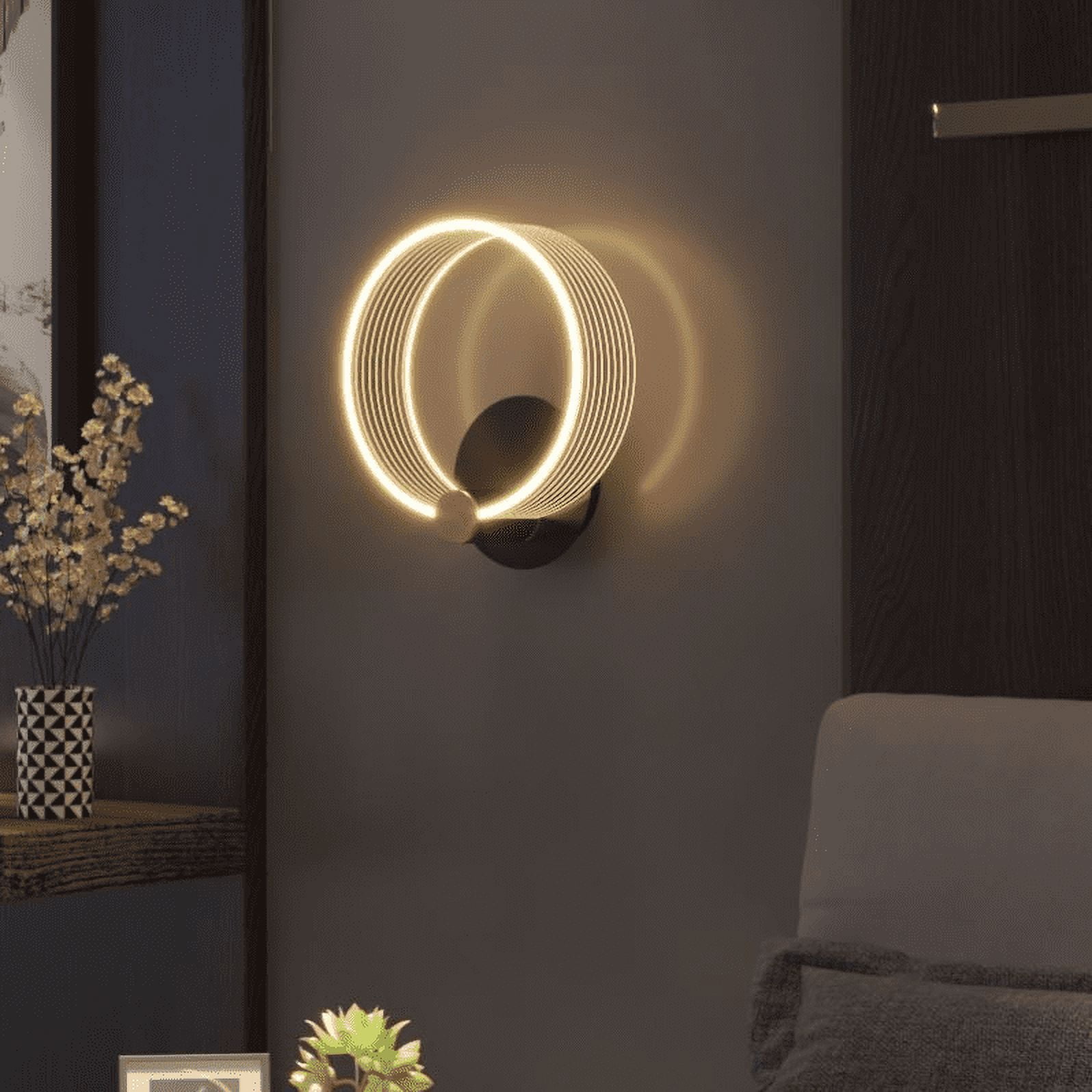 MuralsPrint Bella Rose Gold and Black LED Wall Sconce, Black and Gold ...