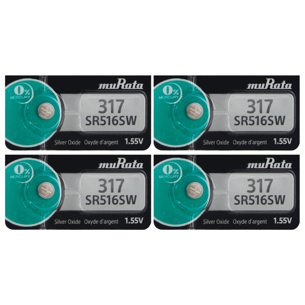 Murata 317 SR516SW SR 1.55V Silver Oxide Watch (4 Batteries) - Walmart.com