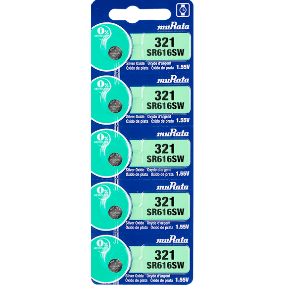 Murata 364 SR621SW Battery 1.55V Silver Oxide Watch Button Cell ...
