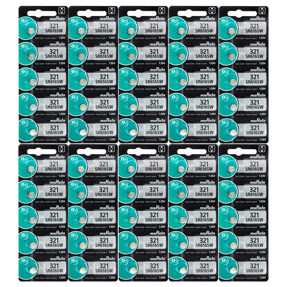 Murata 321 SR616SW SR616 SILVER OXIDE (50 Pack) Watch Battery ...