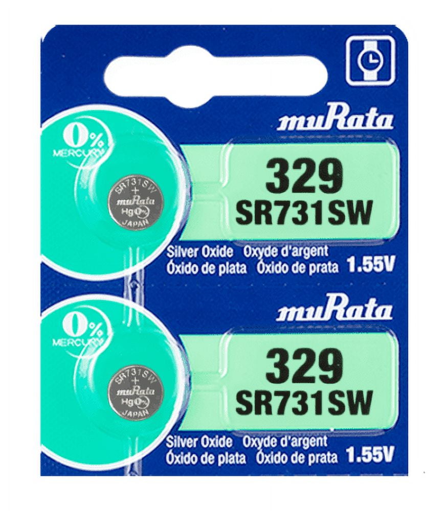 Murata Silver Oxide Watch Batteries 1.55V - 2 Pack - Walmart Business ...
