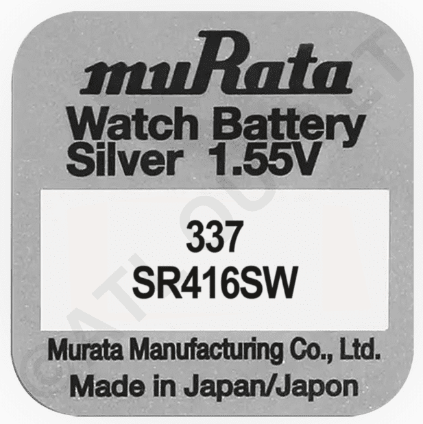 Murata 337 SR416SW 1.55v Silver Oxide, Mercury Free Watch Battery - Made In Japan - Walmart.com
