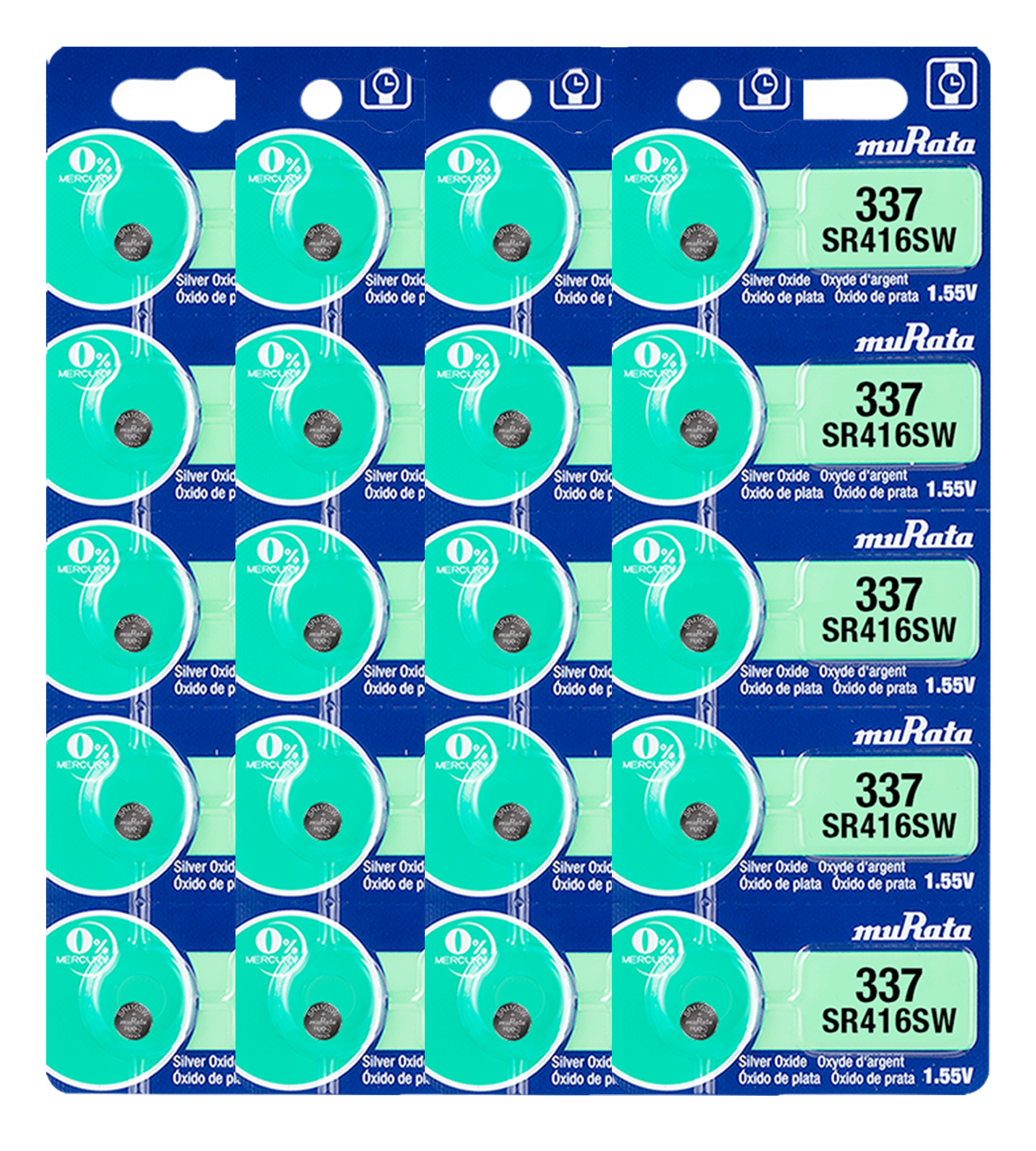 Murata 337 SR416SW Battery 1.55V Silver Oxide Watch Button Cell ...