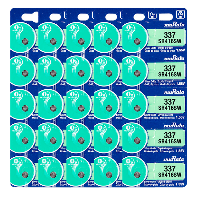 Murata 337 SR416SW Battery 1.55V Silver Oxide Watch Button Cell ...