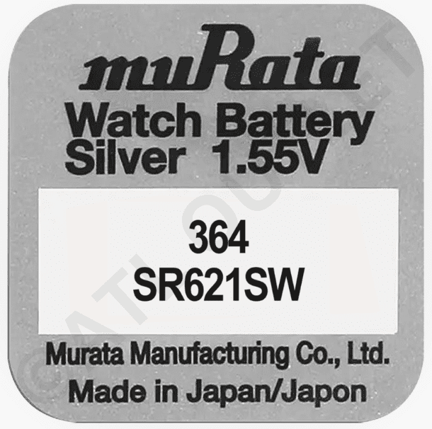 Murata 364 SR621SW 1.55v Silver Oxide, Mercury Free Watch Battery - Made In Japan - Walmart.com