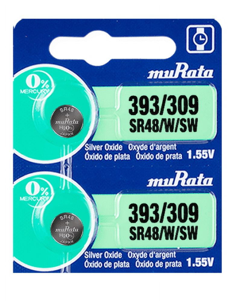 Murata 393/309 Battery 1.55V Silver Oxide Watch Button Cell (2 ...
