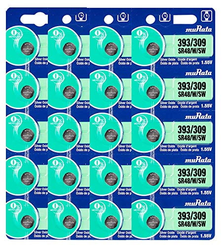 Murata 393/309 Battery SR48/W/SW 1.55V Silver Oxide Watch Button Cell ...