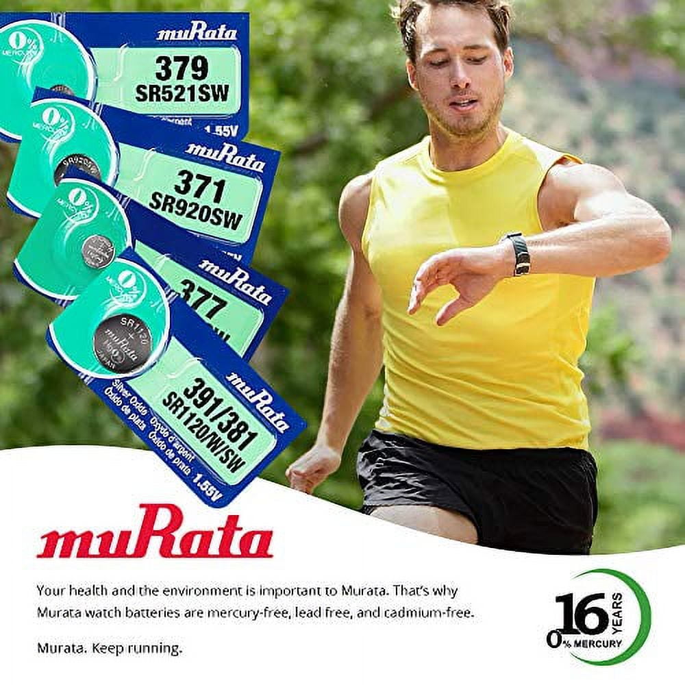 Murata 393/309 Battery SR48/W/SW 1.55V Silver Oxide Watch Button Cell ...