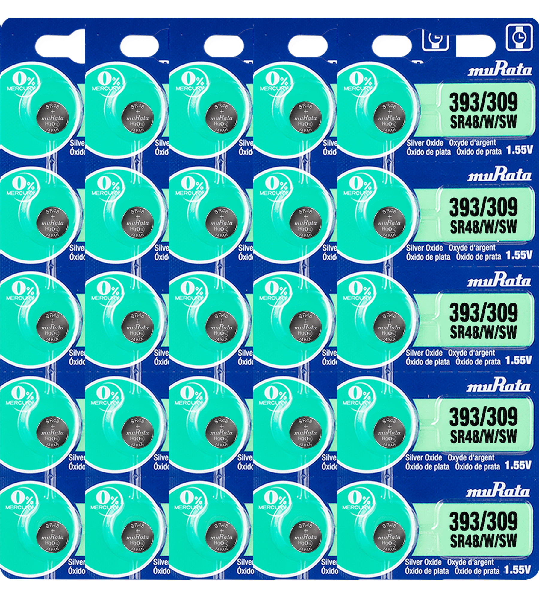 Murata 393/309 SR48/W/SW Battery 1.55V Silver Oxide Watch Button Cell ...