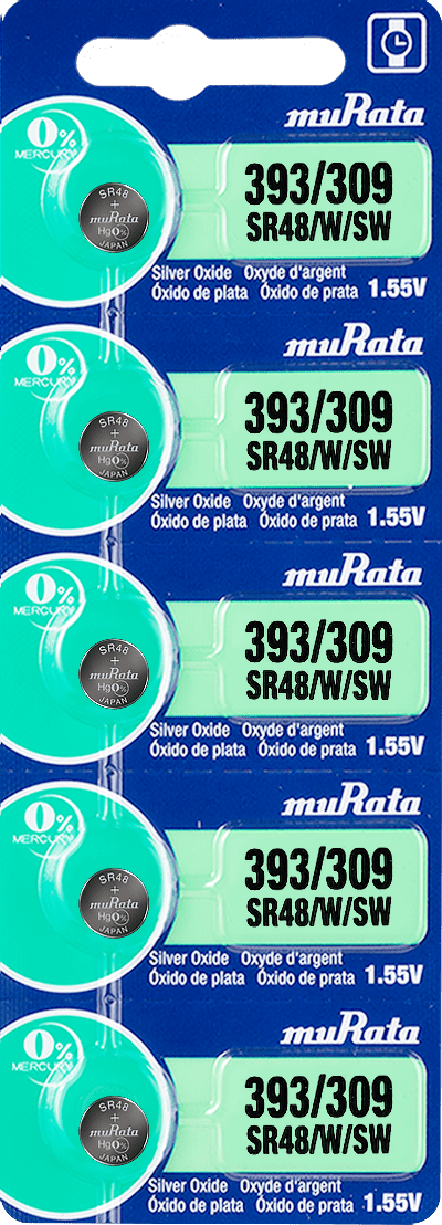 Murata 393/309 SR48/W/SW Battery 1.55V Silver Oxide Watch Button Cell ...