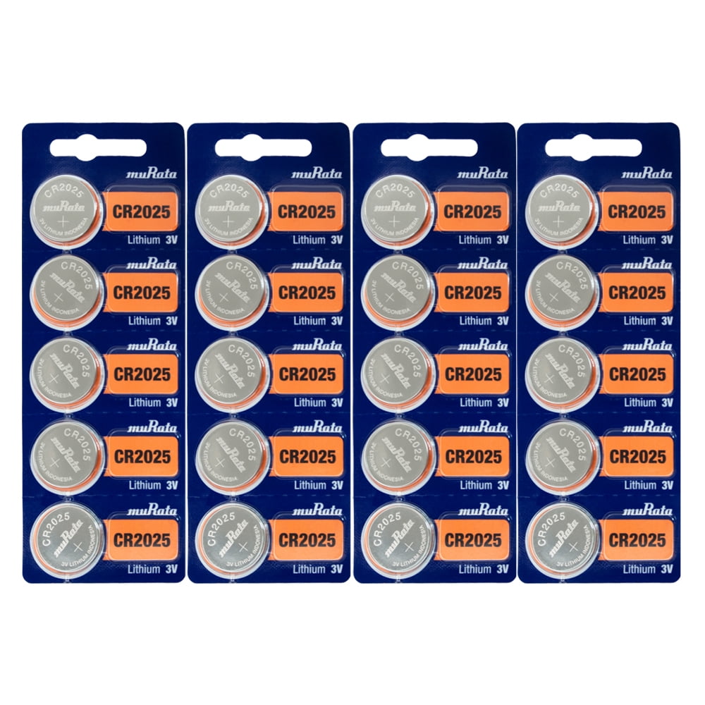 Murata CR2025 Battery 3V Lithium Coin Cell - Replaces Sony CR2025 (20 ...